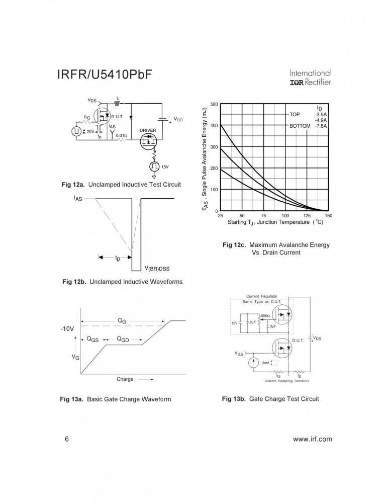 IRFR5410TRPBF datasheet page 6