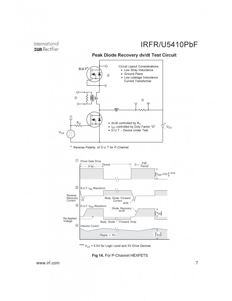 IRFR5410TRPBF datasheet page 7