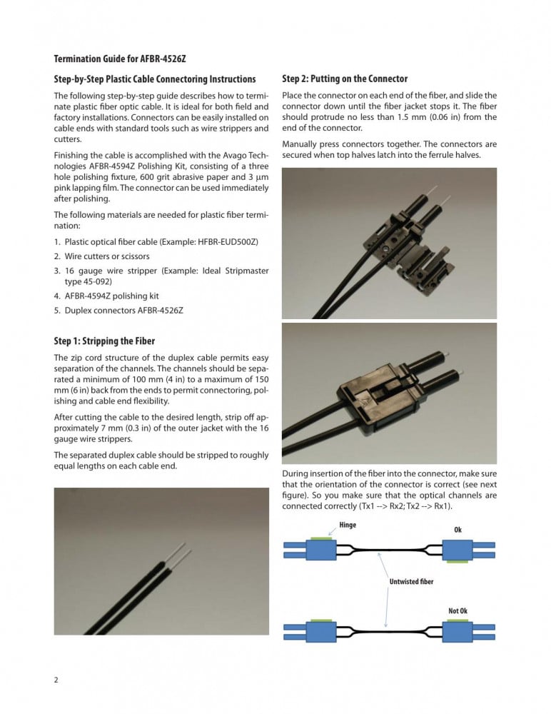 AFBR-4594Z technical document page 2