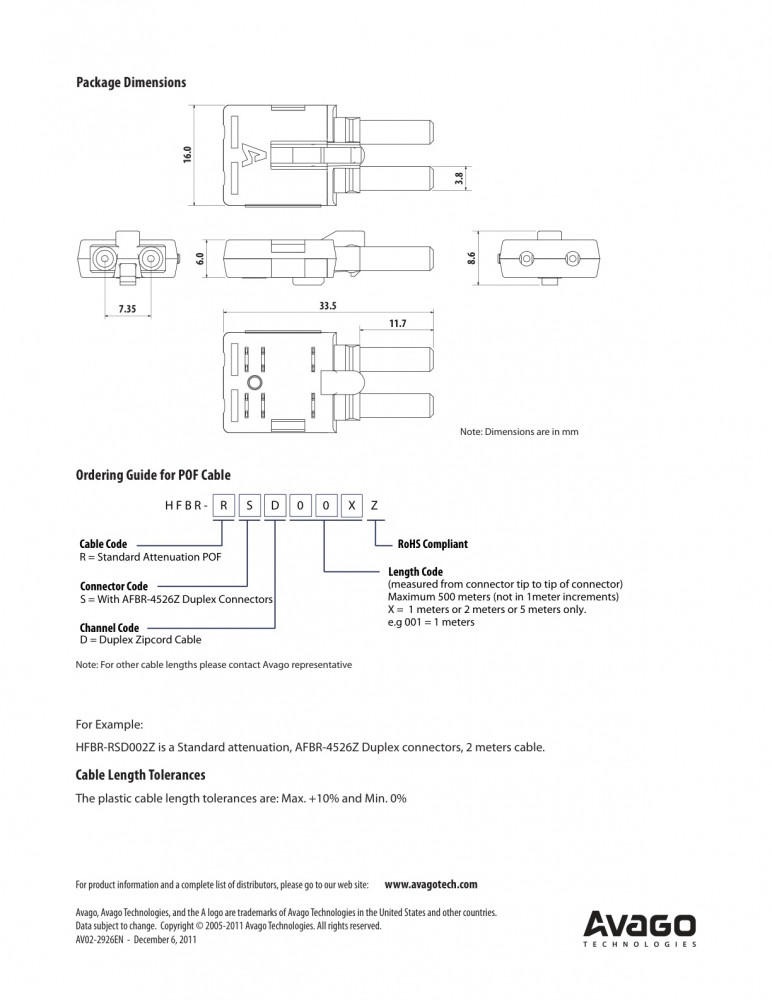 AFBR-4594Z technical document page 4