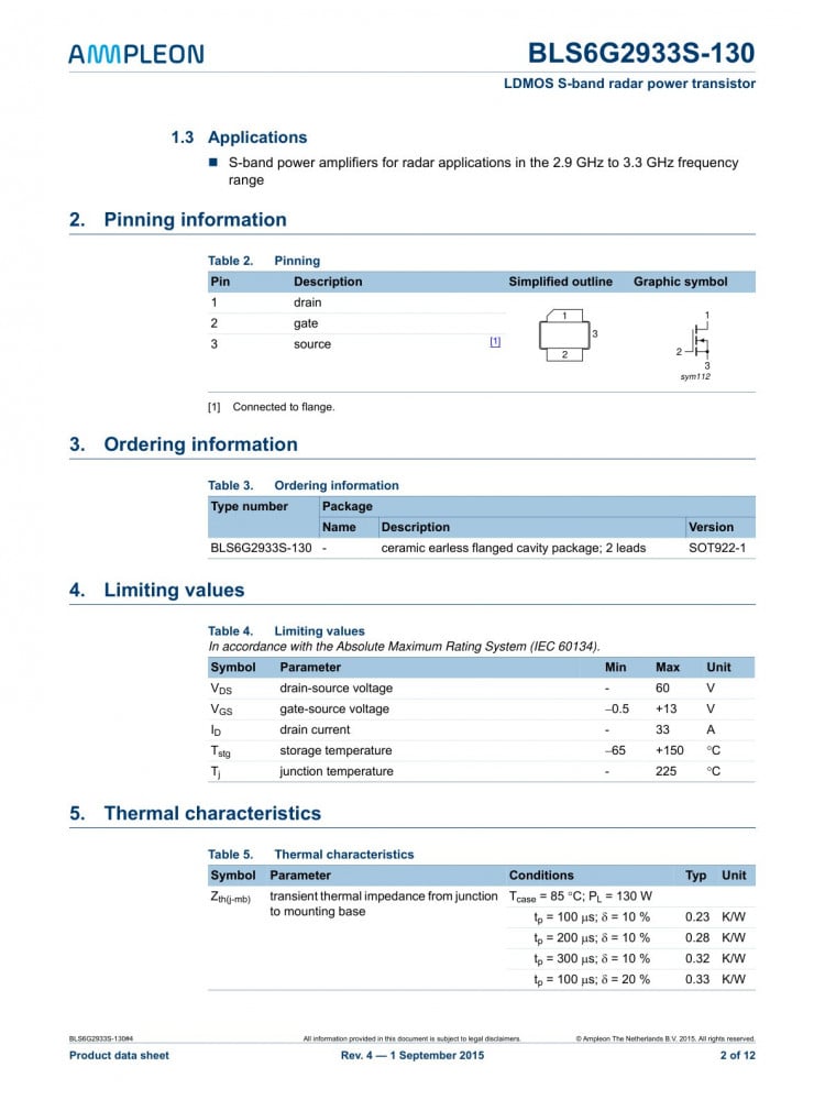 BLS6G2933S-130,112 datasheet page 2