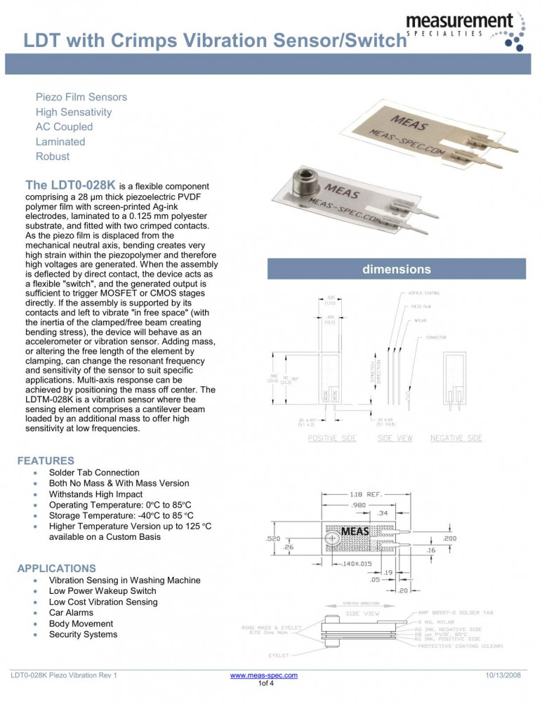 LDT0-028K technical document page 1
