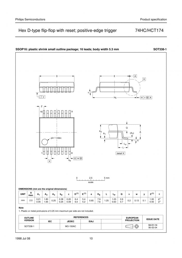 74HCT174 datasheet page 10