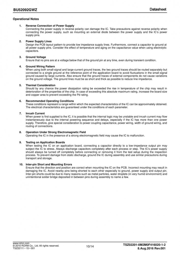 BU52092GWZ-E2 datasheet page 10