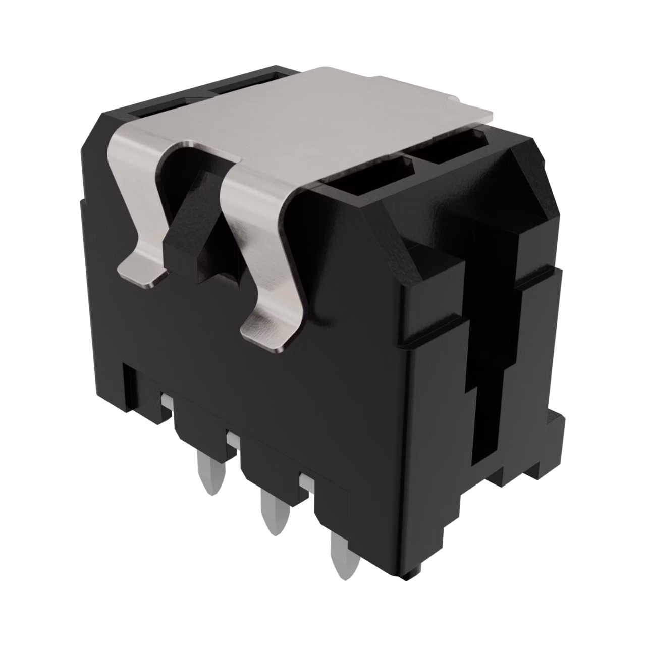 Micro-Fit 3.0 Vertical Header, 3.00mm Pitch, Dual Row, 6 Circuits, Straight Tail, with PCB Polarizing Peg, 2.54µm Matte Tin Plating, Glow-Wire Capable, Black, Tape and Reel, with Pick and Place Cap for sale