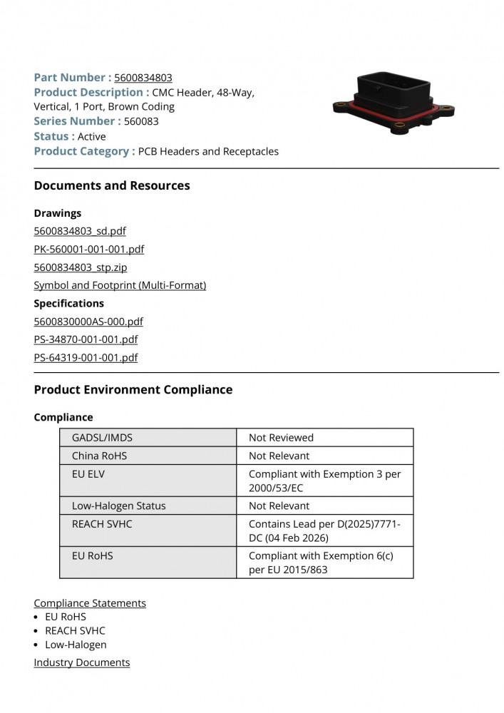 5600834803 technical document preview, page 1