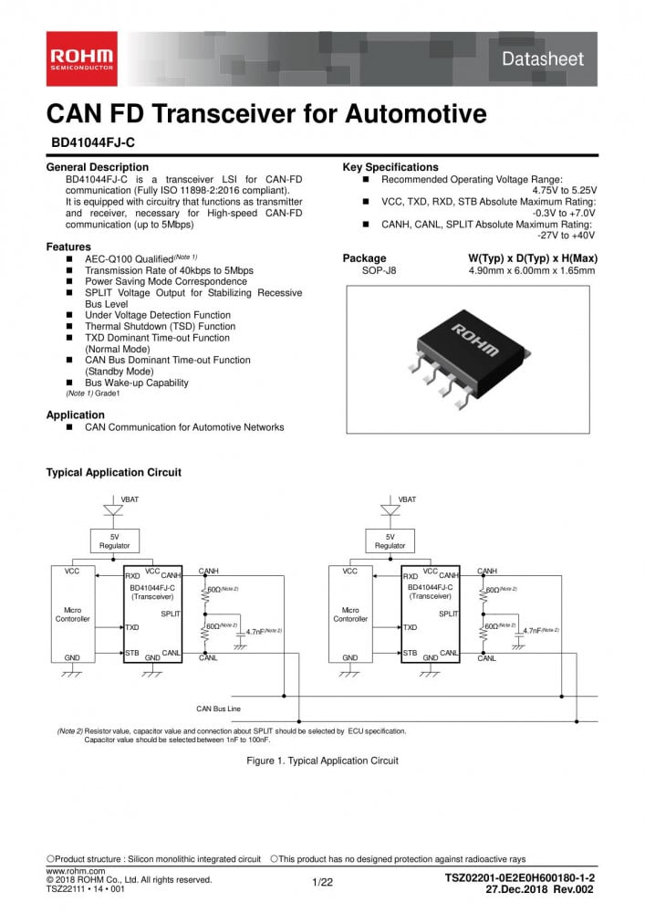 BD41044FJ-CE2 datasheet page 1