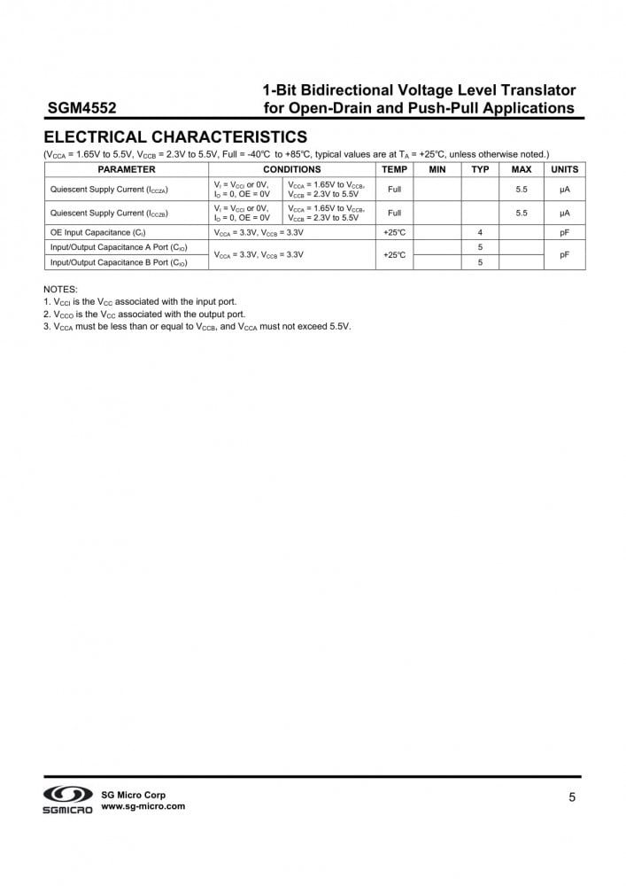 SGM4552 datasheet page 5