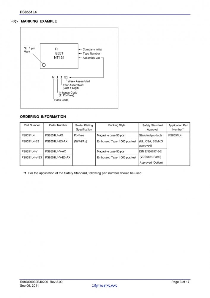 PS8551L4-V-E3-AX datasheet page 3