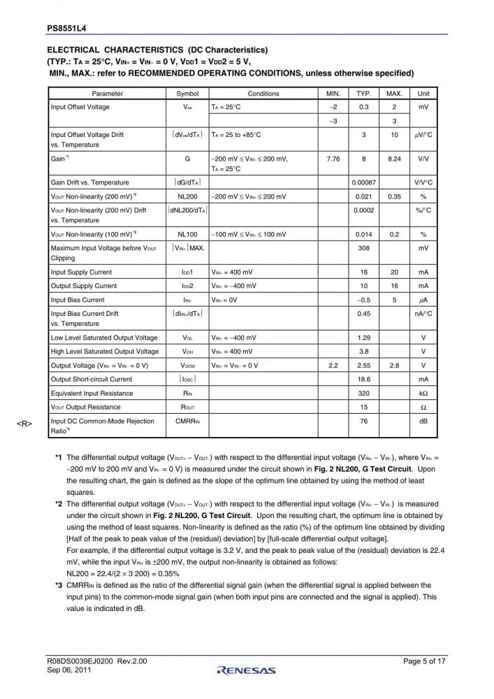 PS8551L4-V-E3-AX datasheet page 5