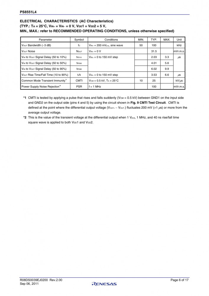 PS8551L4-V-E3-AX datasheet page 6