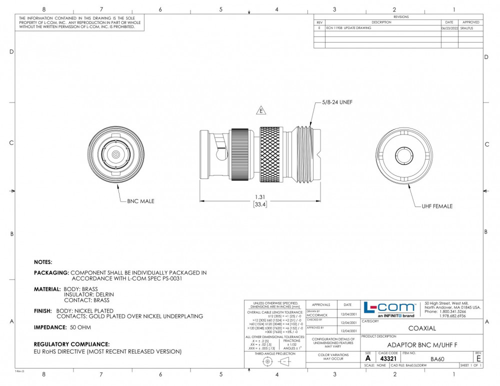 L-com BA60 technical document preview