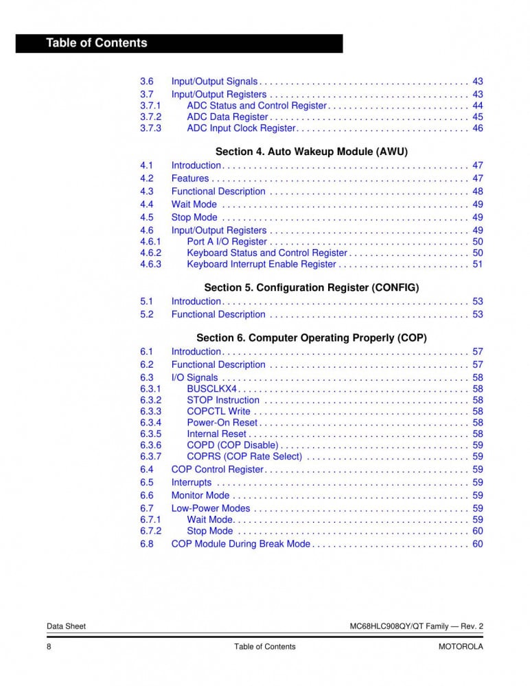 MC68HLC908QY QT datasheet page 8