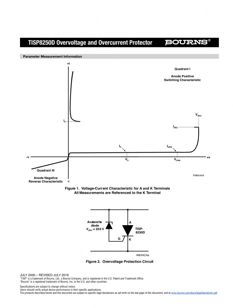 TISP8250D datasheet page 3