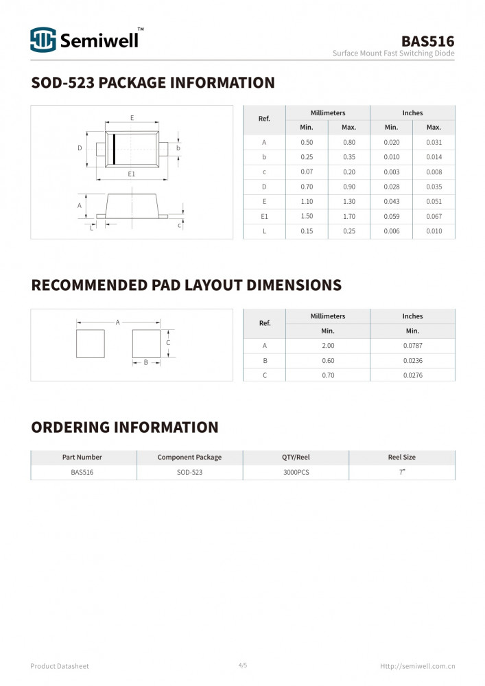 BAS516 datasheet page 4