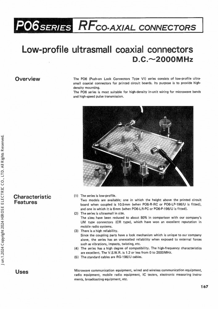 HRS PO6 series documentation page 1
