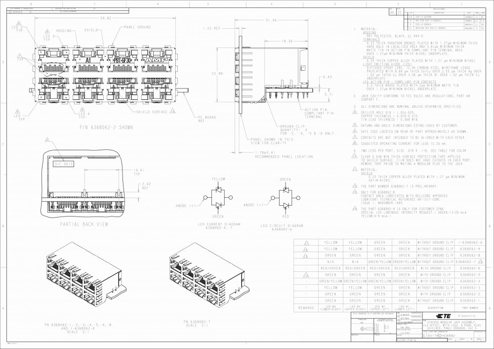 TE Connectivity 6368062-7 drawing sheet 1