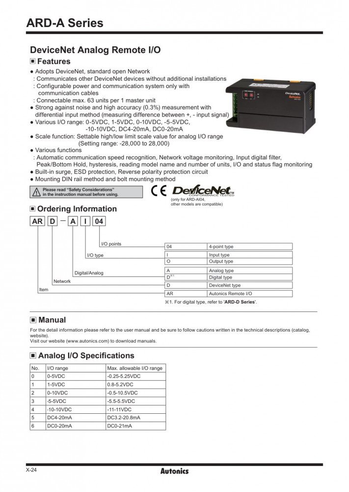 ARD-A Series document page 1
