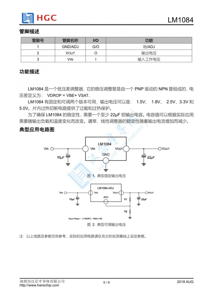 LM1084 datasheet page 5