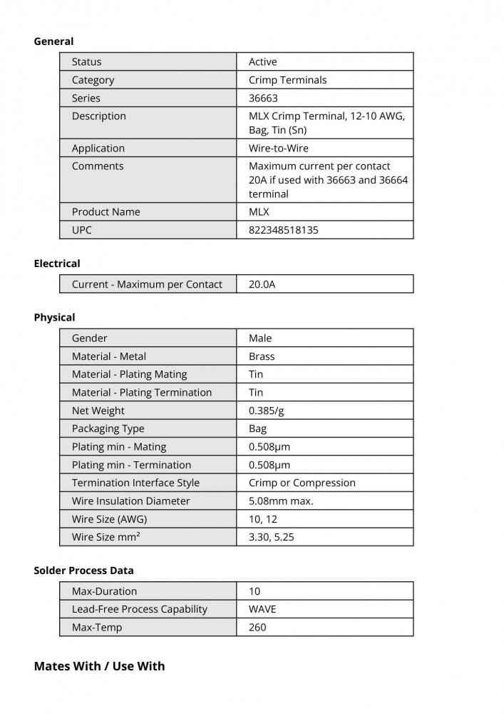 MOLEX 366630002 technical document image 2
