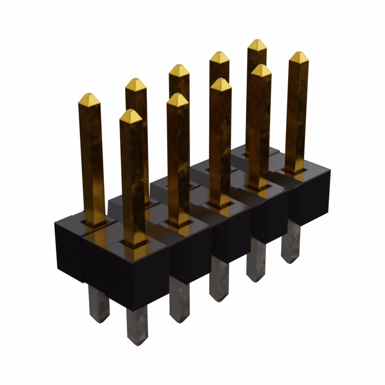 C-Grid Header, 2.54mm Pitch, Through Hole, Dual Row, Vertical, 10 Circuits, 0.25µm Gold (Au) Plating, Tray Packaging, Lead-Free for sale
