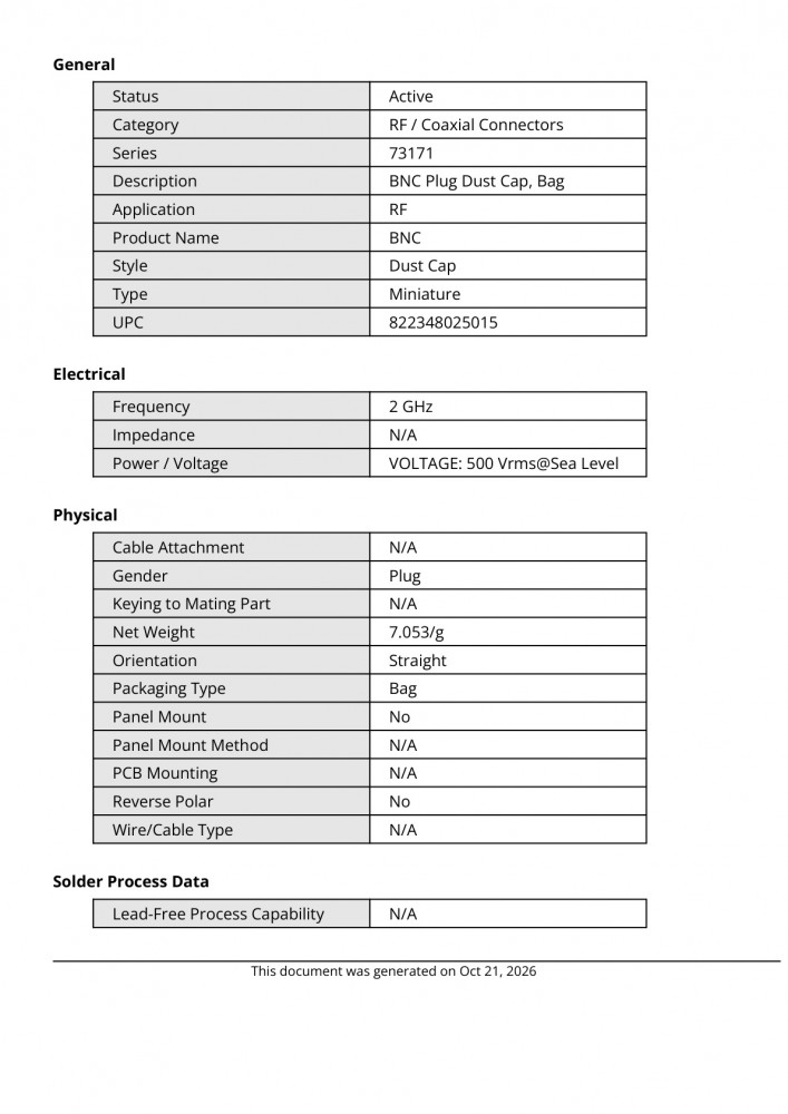 Technical document image 2 for MOLEX 734151960