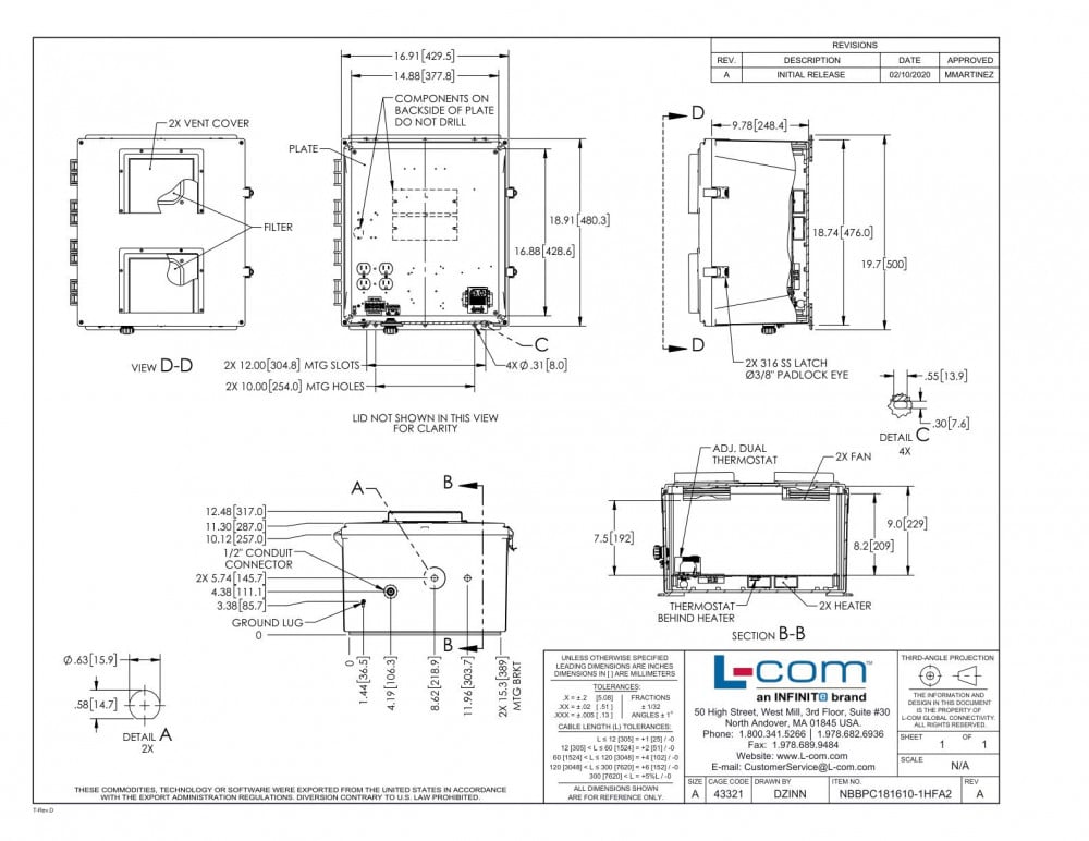 L-com NBBPC181610-1HFA2 technical document page