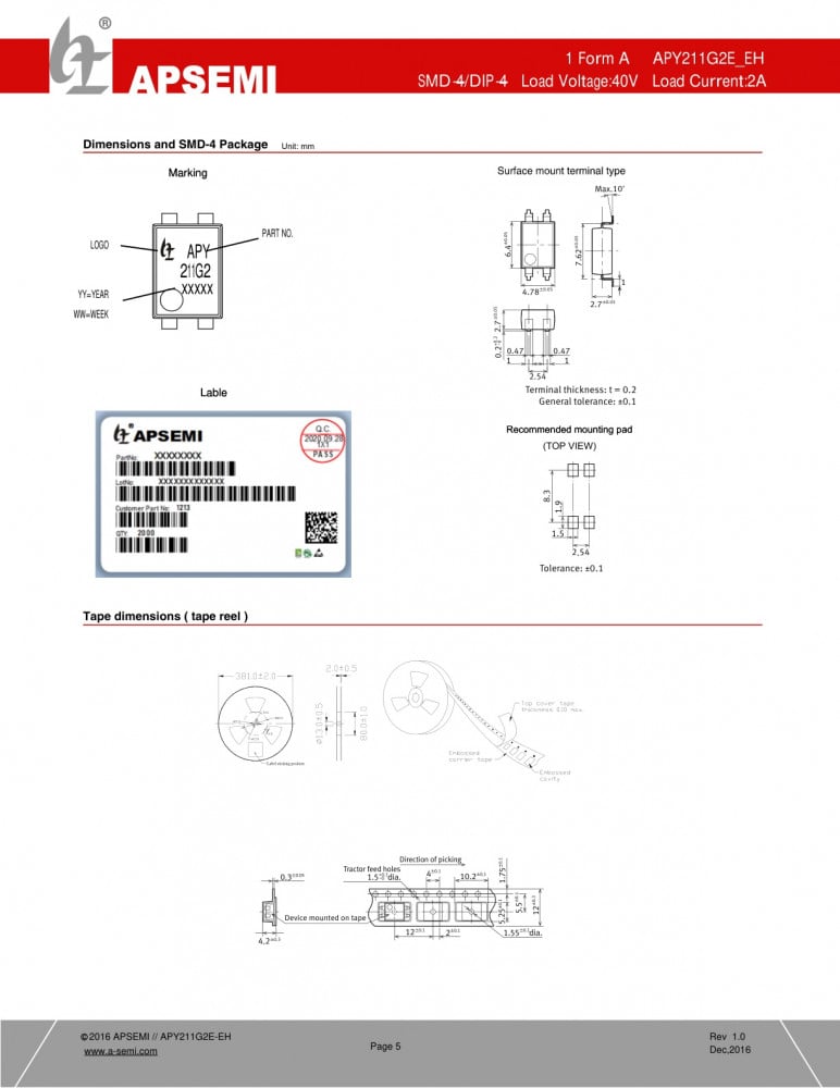 APY211G2EH datasheet page 5