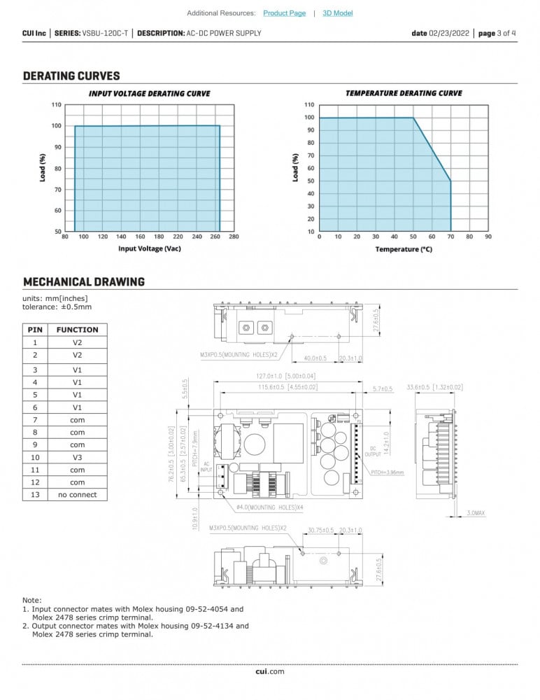 CUI VSBU-120C-T515A datasheet page 3