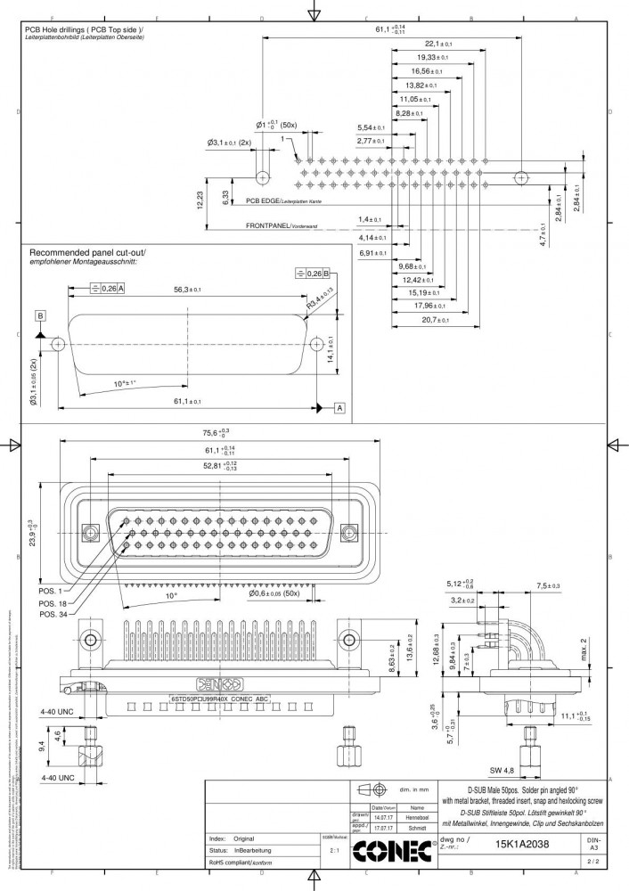Conec 6STD50PAU99R40X drawing, page 2