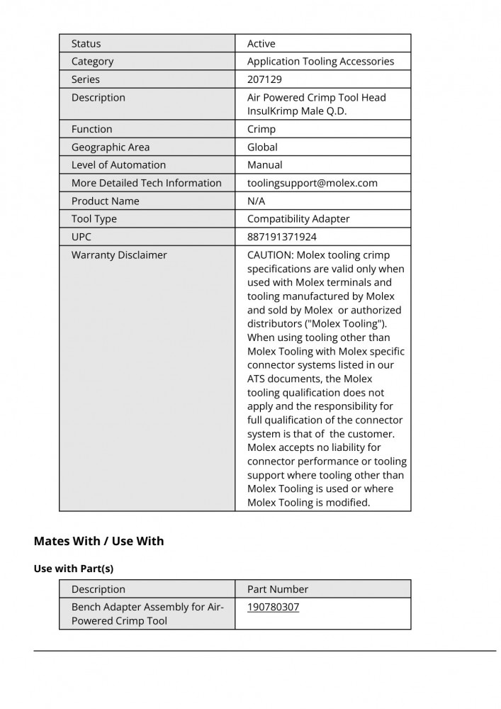 MOLEX 640058100 technical document image 2