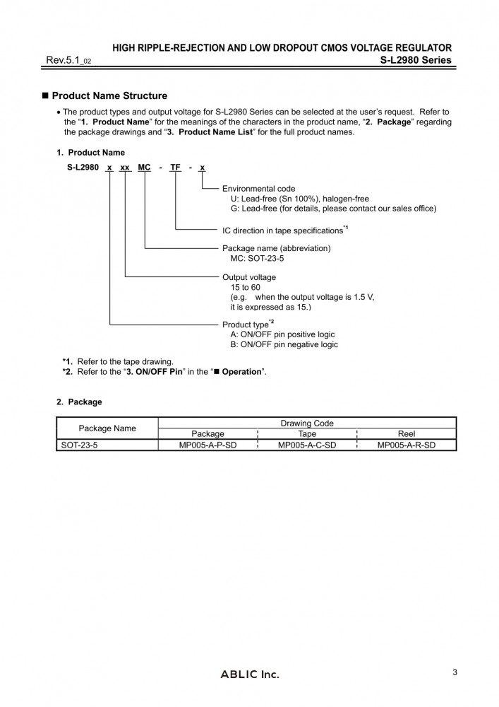 S-L2980 datasheet page 3