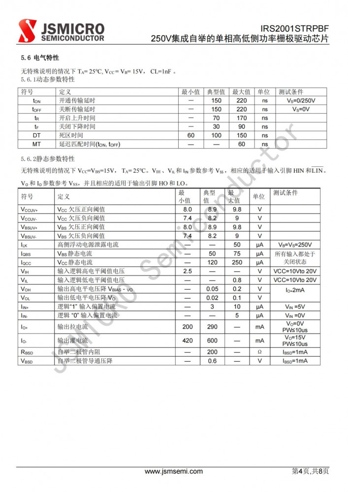 IRS2001STRPBF-JSM datasheet page 4