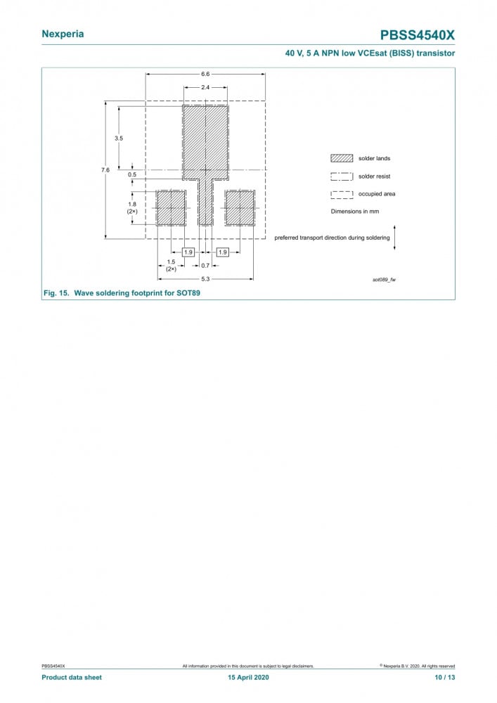 PBSS4540X datasheet page 10