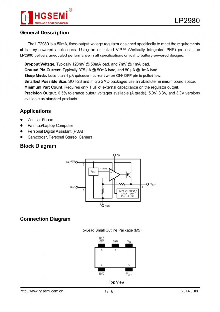 LP2980 datasheet page 2