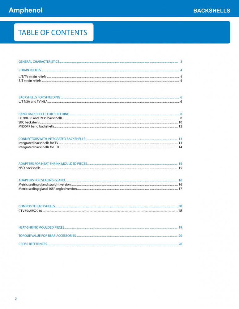 Amphenol backshell catalog page 2