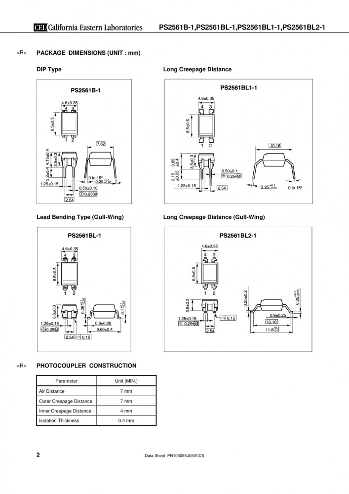 PS2561BL-1-F3-Q-A datasheet page 2
