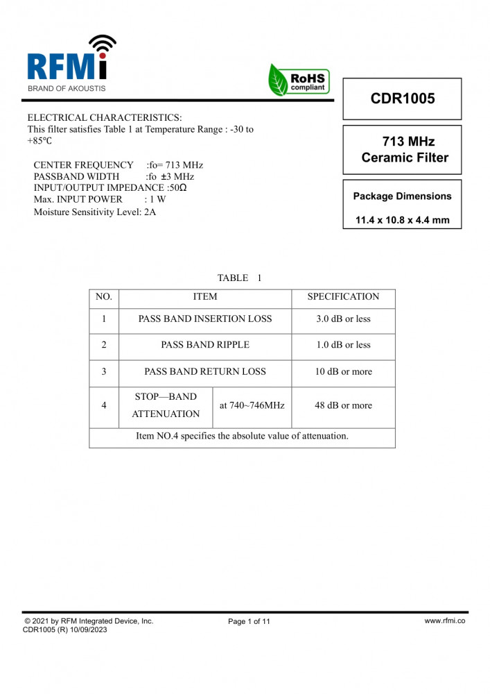 CDR1005 document page 1
