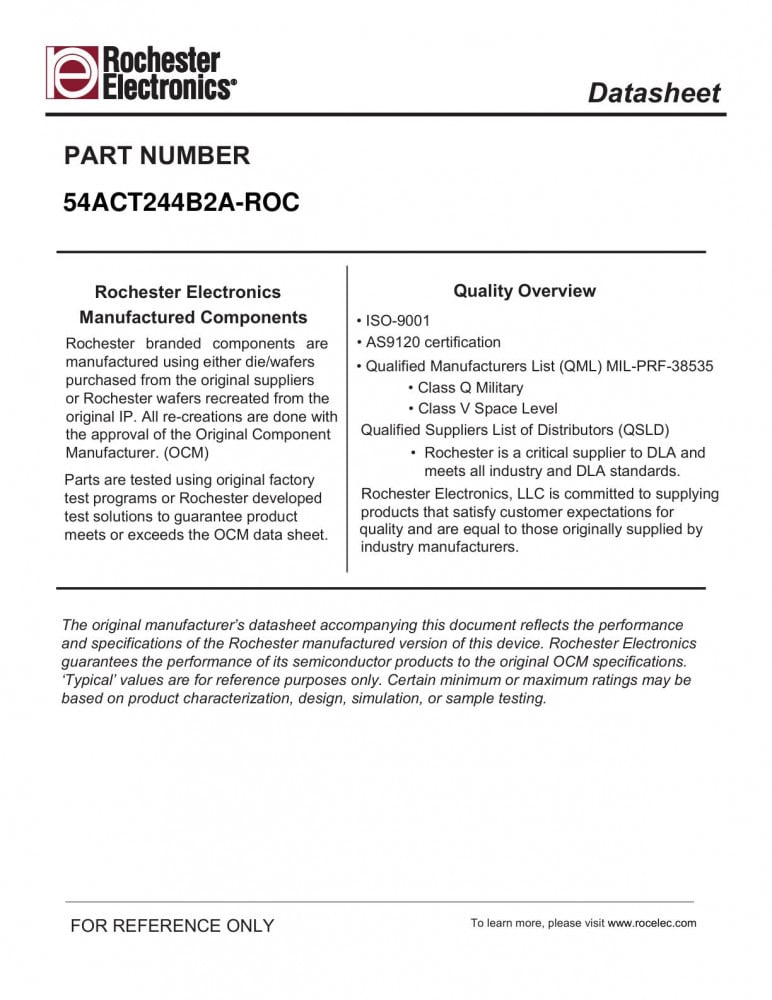 54ACT244 technical document page 1