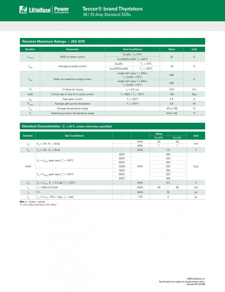 S8020LTP datasheet page 2