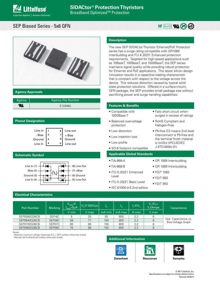 SEP0640Q38CB datasheet page 1