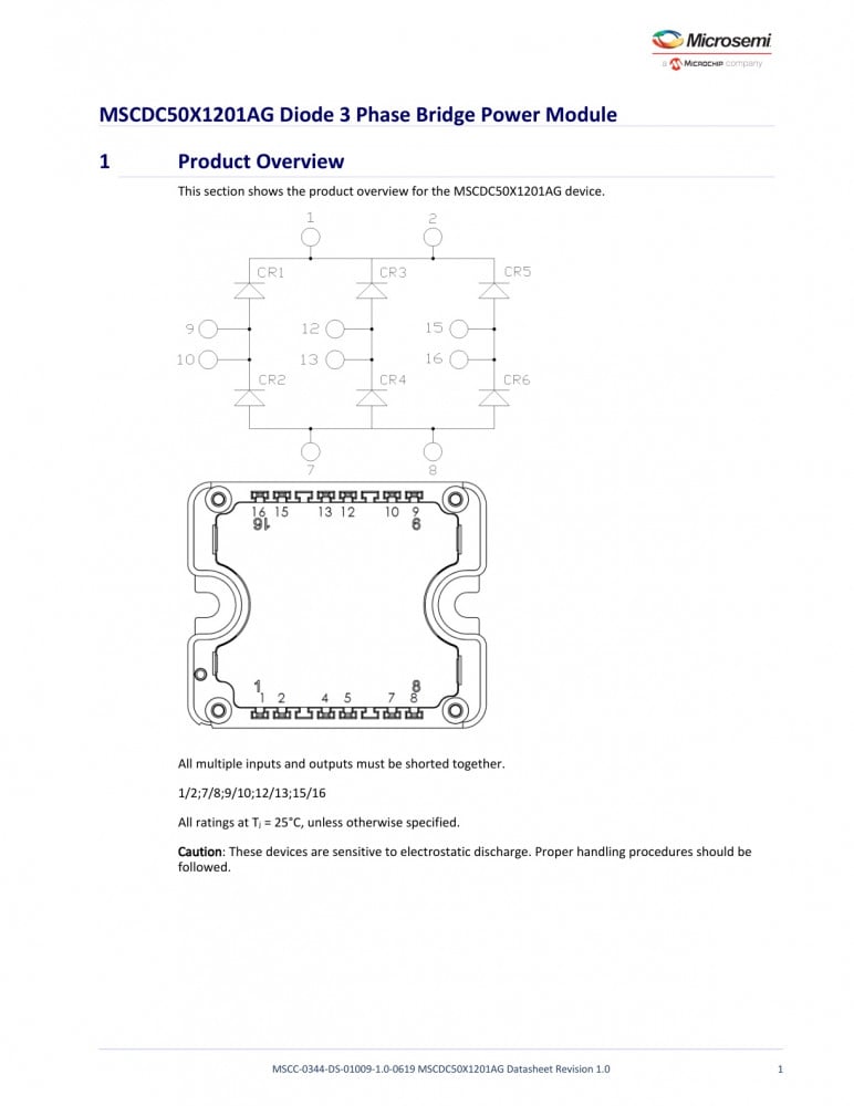 MSCDC50X1201AG datasheet page 1