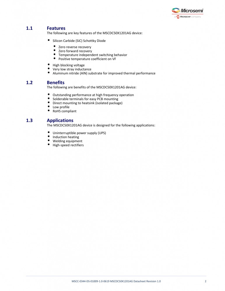 MSCDC50X1201AG datasheet page 2