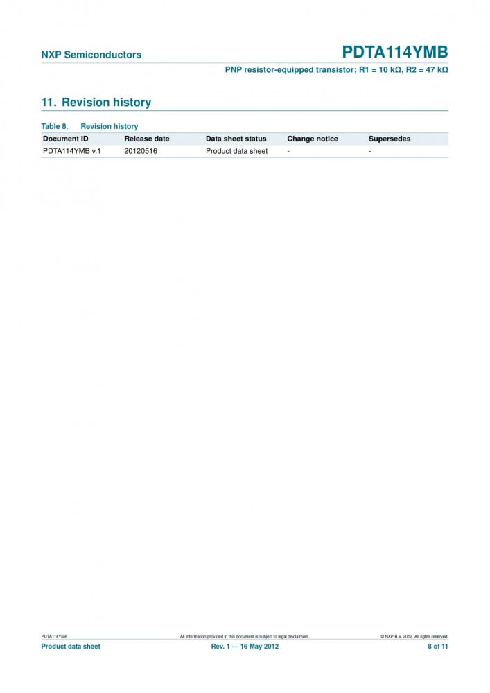 PDTA114YMB datasheet page 9