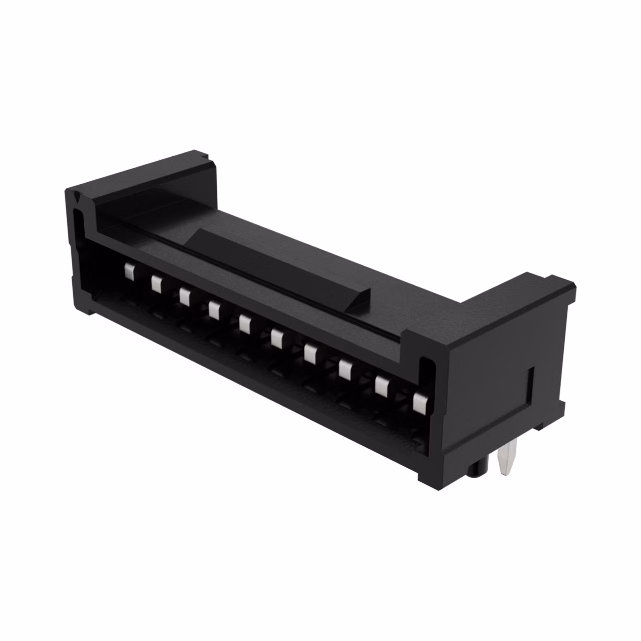 1.25mm Pitch, Micro-Lock Plus PCB Header, Single Row, Right-Angle, Through Hole, Tin-Bismuth Plating, Positive Lock, 10 Circuits, Black for sale
