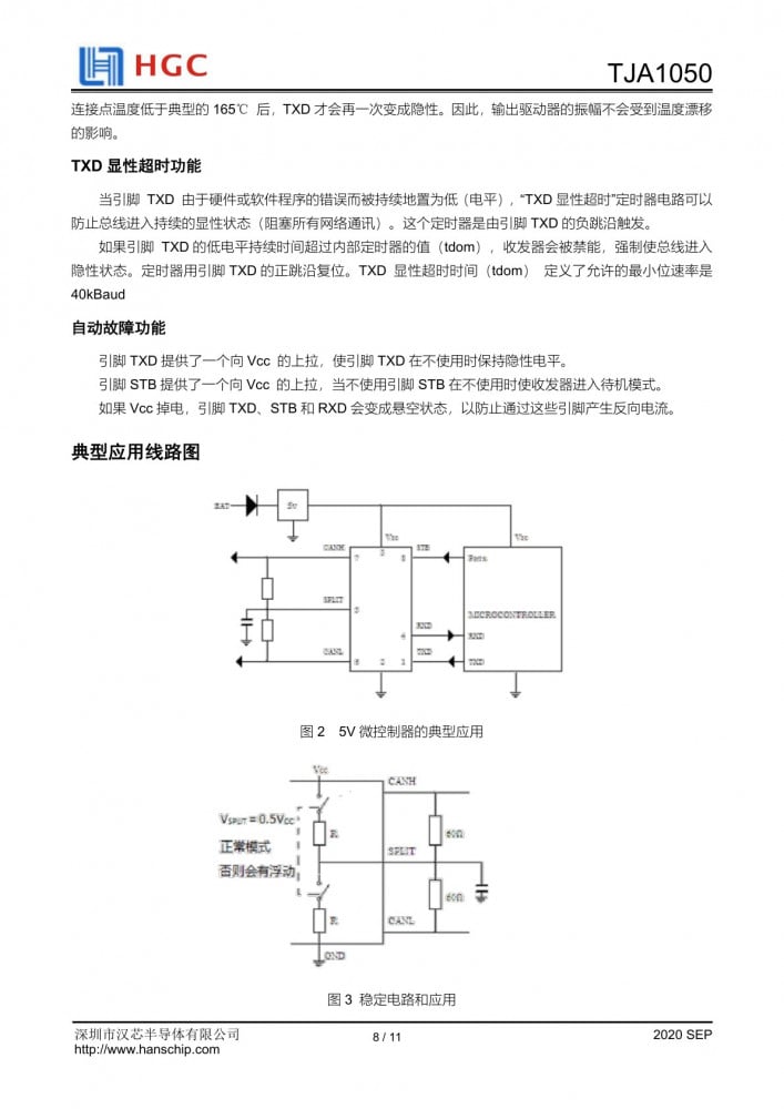 TJA1050DRG datasheet page 8