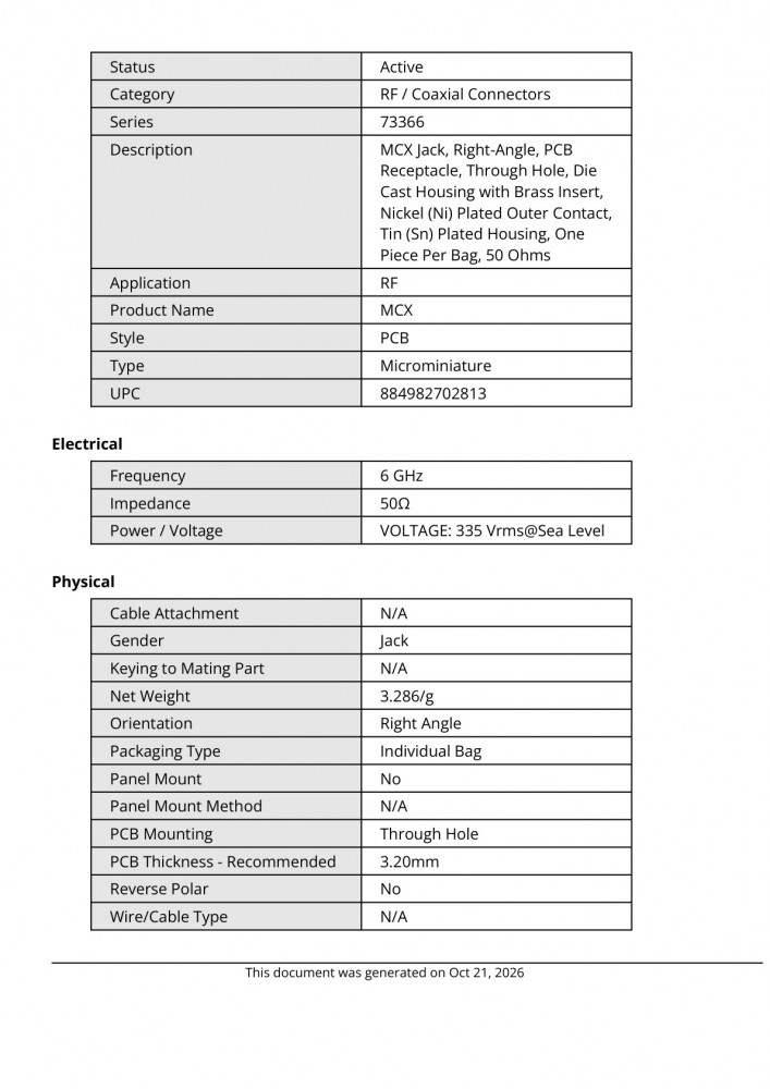 MOLEX 733660035 technical document image, page 2