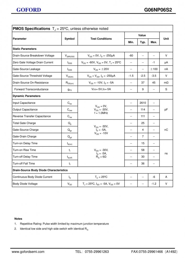 G06NP06S2 datasheet page 6