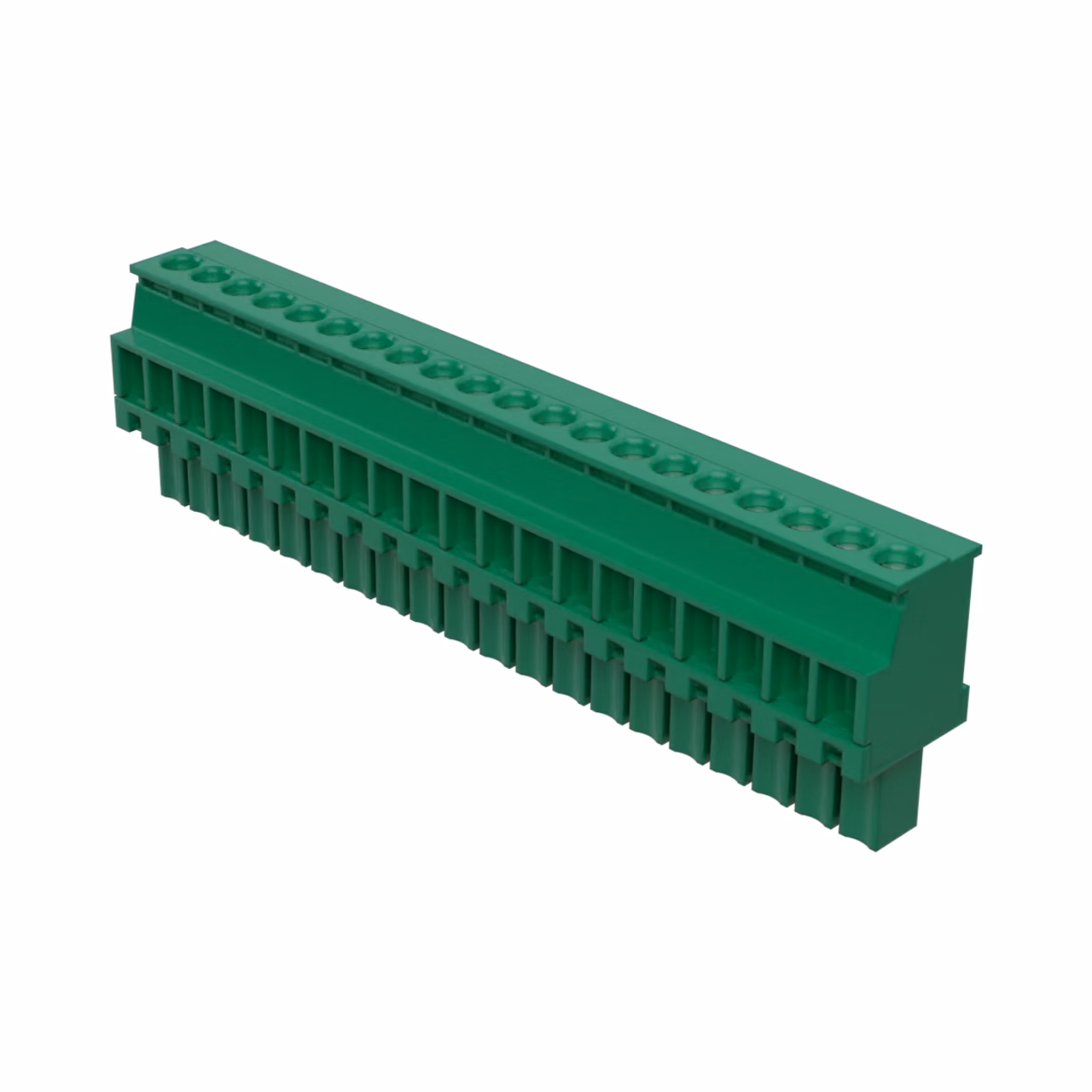 3.50mm Pitch Eurostyle Vertical Plug, with Standard Imprinting, Rear Wire Entry, Green Housing, 20 Circuits for sale