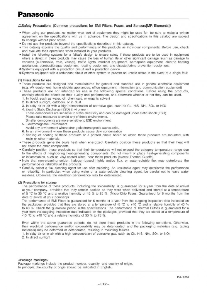 Panasonic ERB series datasheet page 5